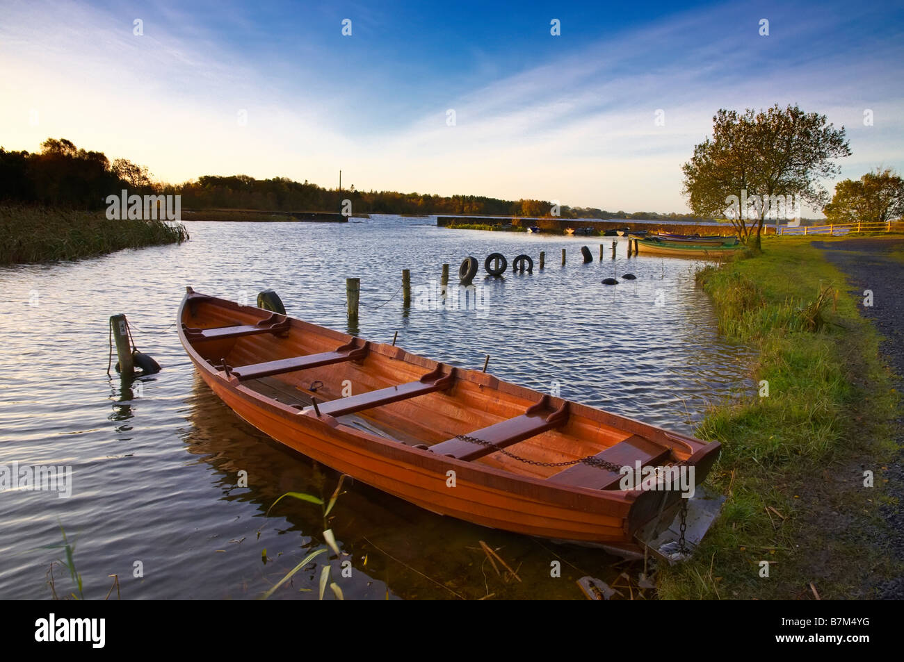 Irish lake named Lough Ennell situated near Mullingar Co Westmeath ...