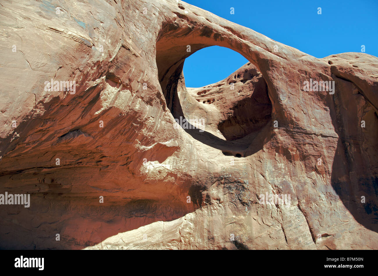 Natural sandstone arch Monument Valley Navajo Tribal Park Arizona USA ...