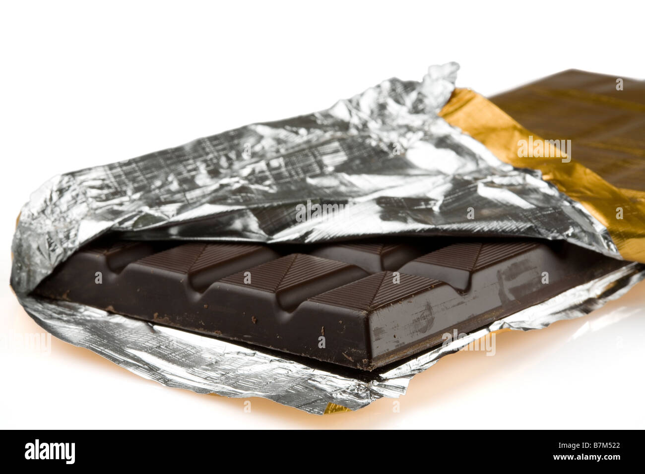 An open Chocolate bar Stock Photo - Alamy