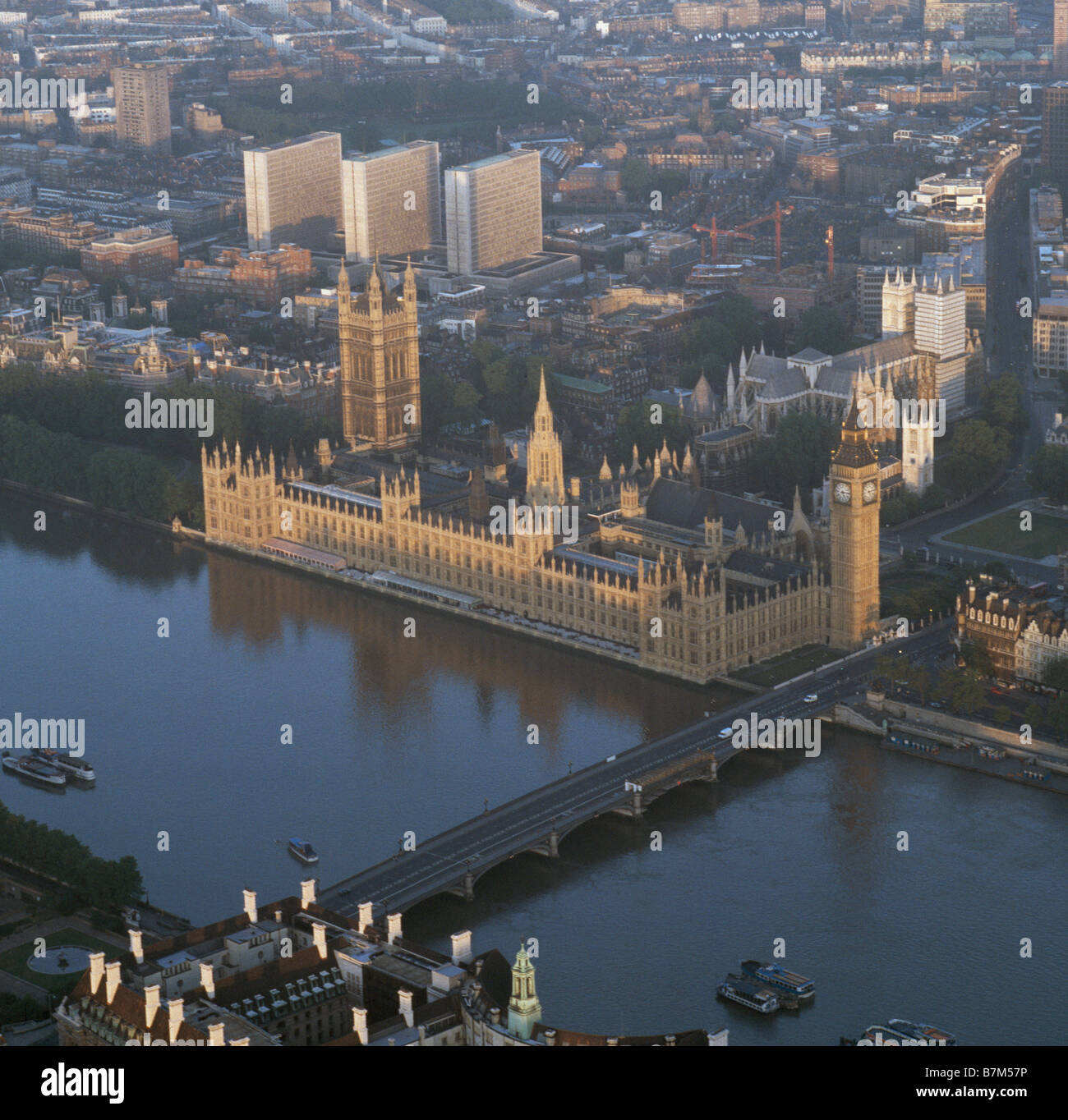 Westminster abbey aerial hi-res stock photography and images - Alamy