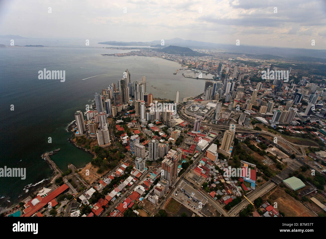 Aerial view of Panama City Stock Photo - Alamy
