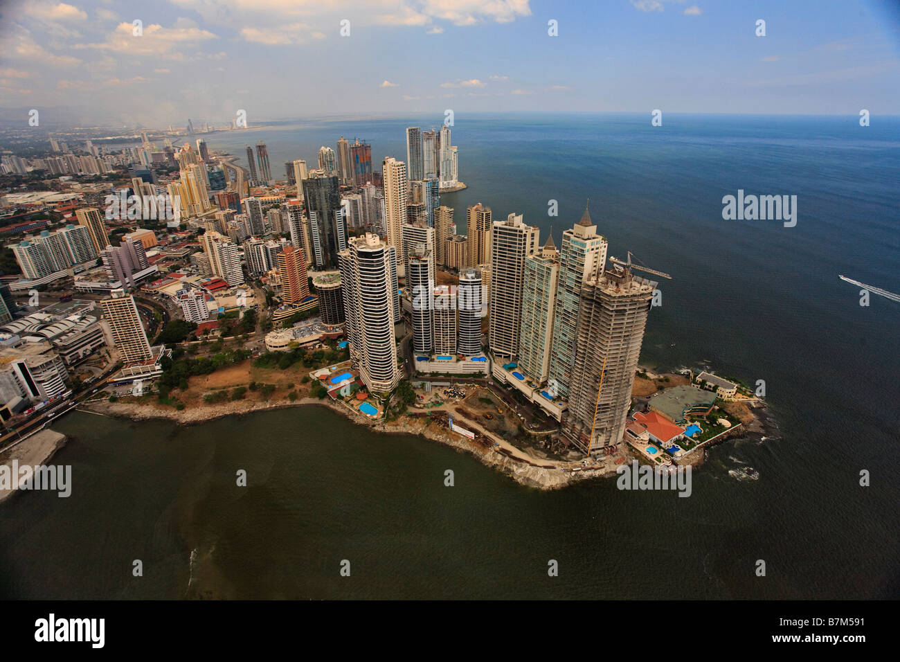 Aerial view of Panama City Stock Photo - Alamy