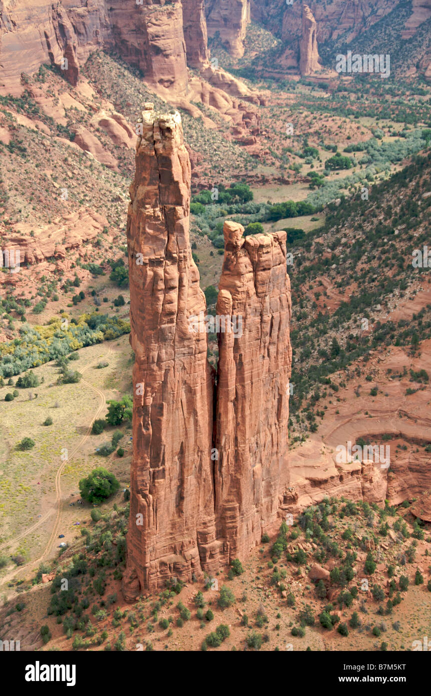 Spider Rock dramatic 800 foot sandstone spire Canyon de Chelly Arizona ...
