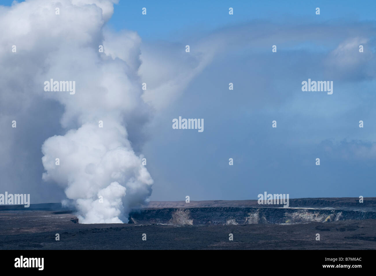 Volcano outgassing in Volcano National Park on the Big Island Hawaii ...
