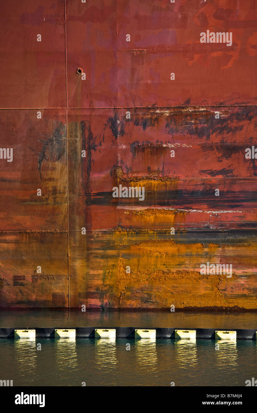 Ship with rust at water line Los Angeles Harbor Los Angeles County ...