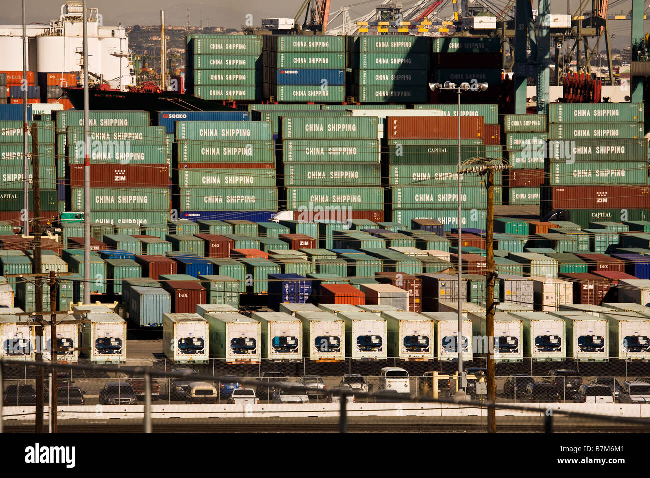 Shipping Containers at the Los Angeles Harbor Los Angeles County ...