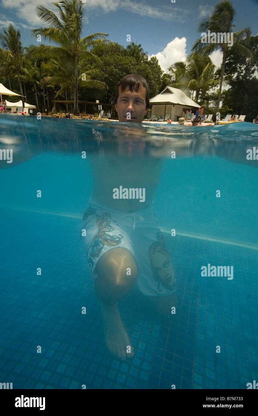 man in swimming pool Stock Photo - Alamy