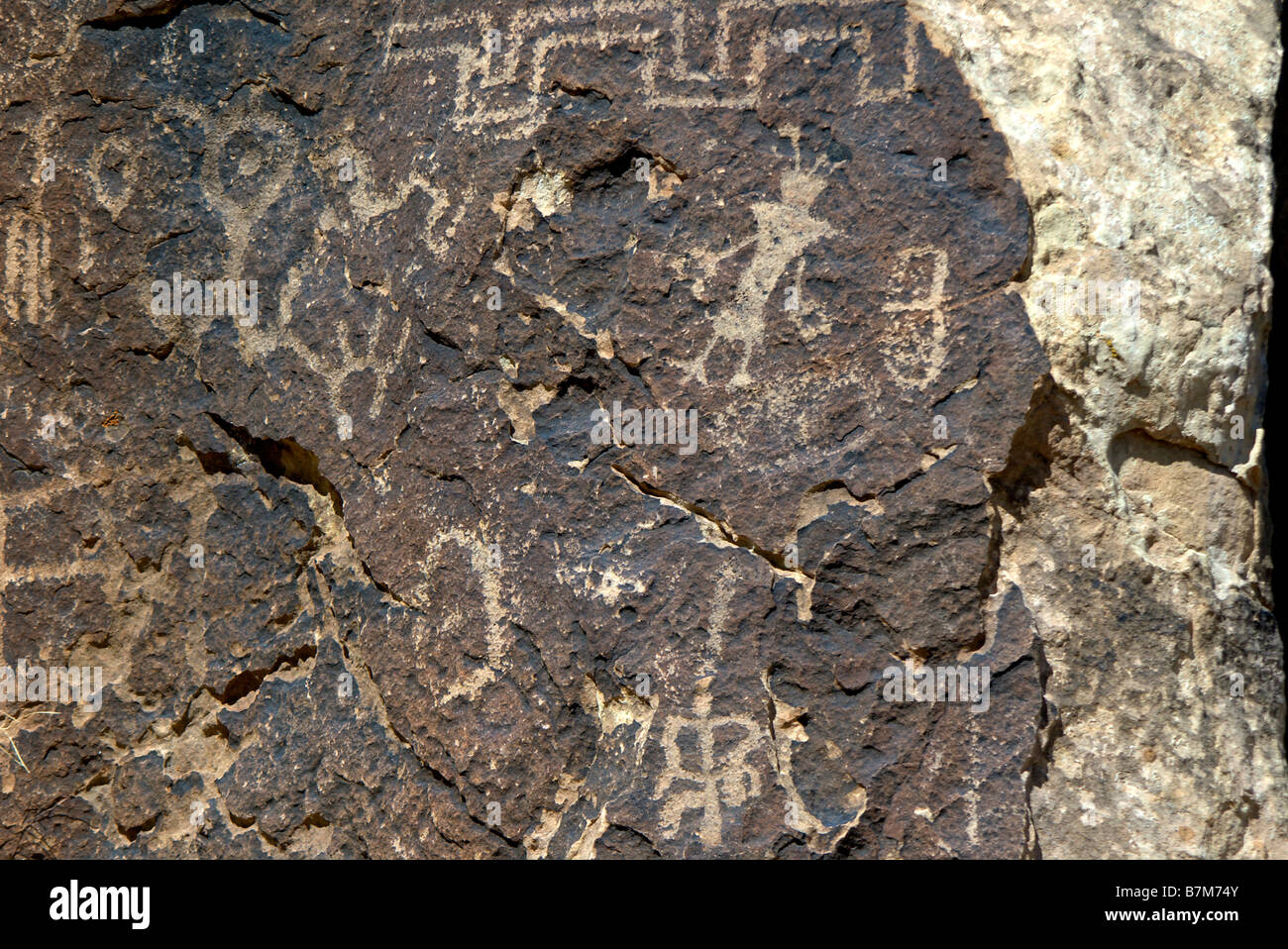 USA, Utah, Parowan Gap, Petroglyphs, works of Prehistoric Fremont and ...