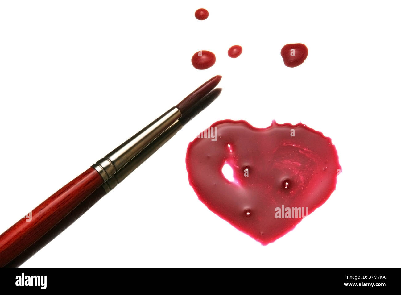 Red color heart on Cut Out Stock Images & Pictures - Alamy