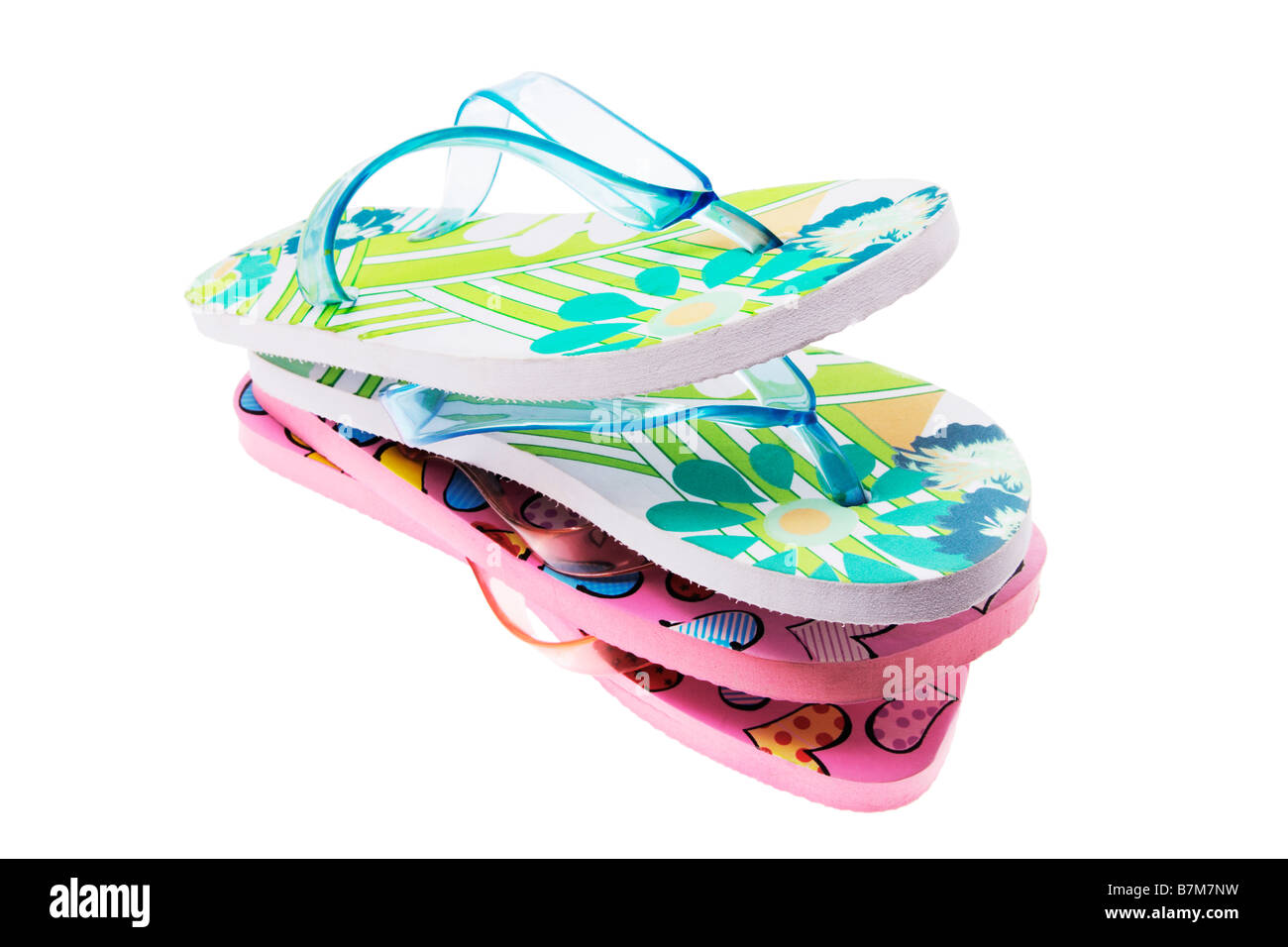 Two Pairs of Slippers Stock Photo - Alamy