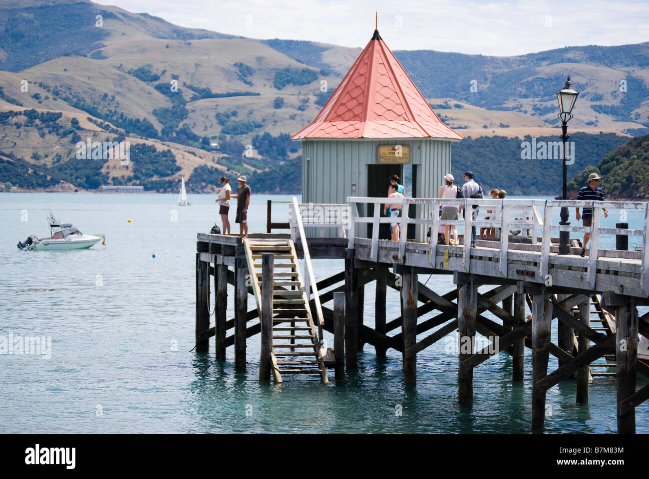 Dalys Wharf, French Bay, Akaroa, Banks Peninsula, Canterbury, New ...
