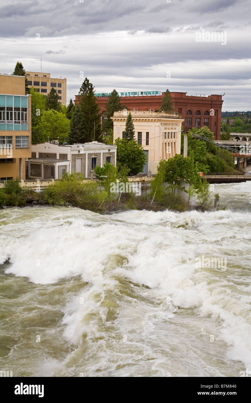 Spokane River in Major Flood Riverfront Park Spokane Washington State ...