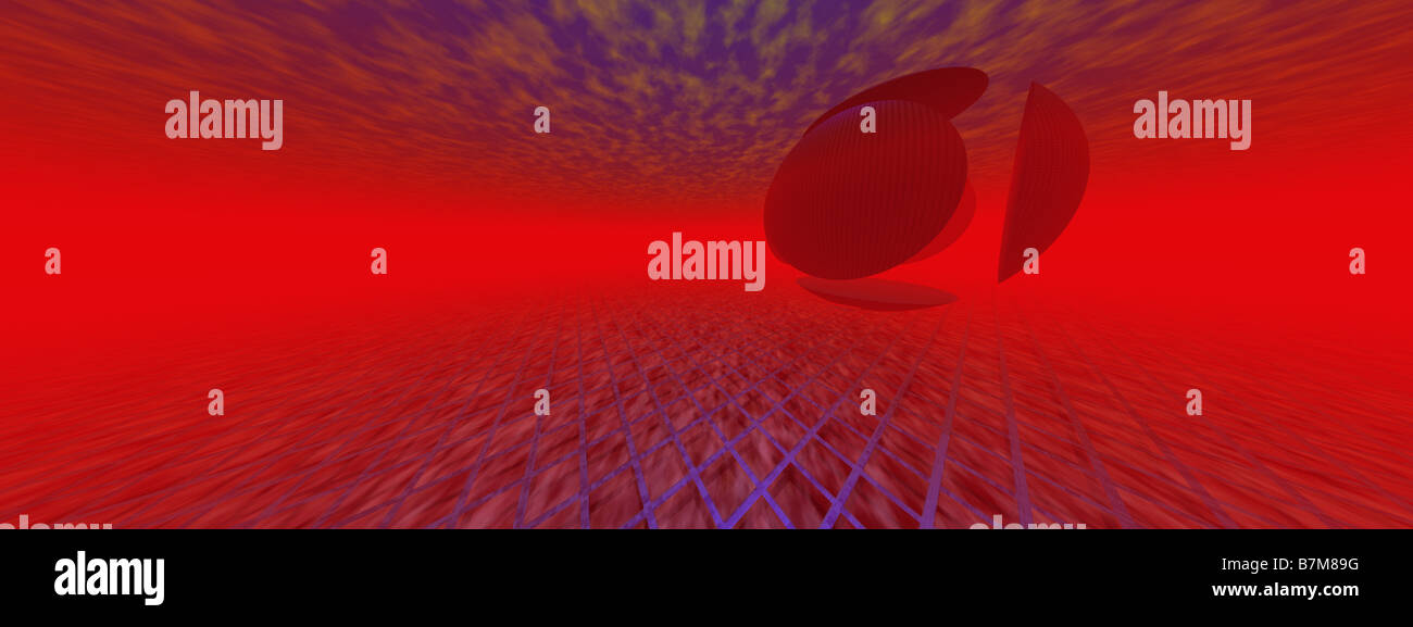 Futuristic Science Fiction Panorama scene scenes Stock Photo - Alamy