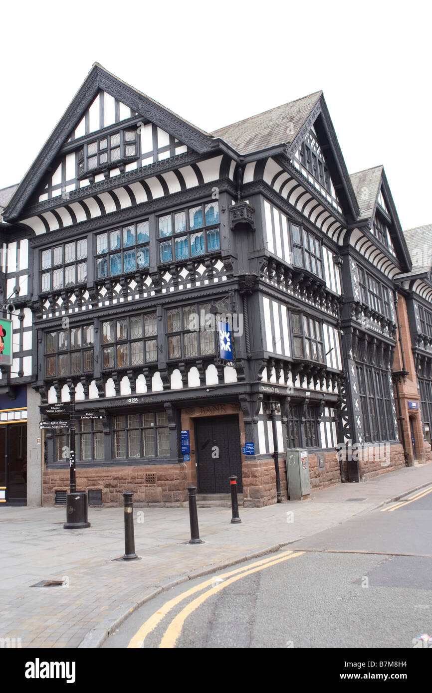 Old Half Timbered building used as a branch of the Royal Bank of ...