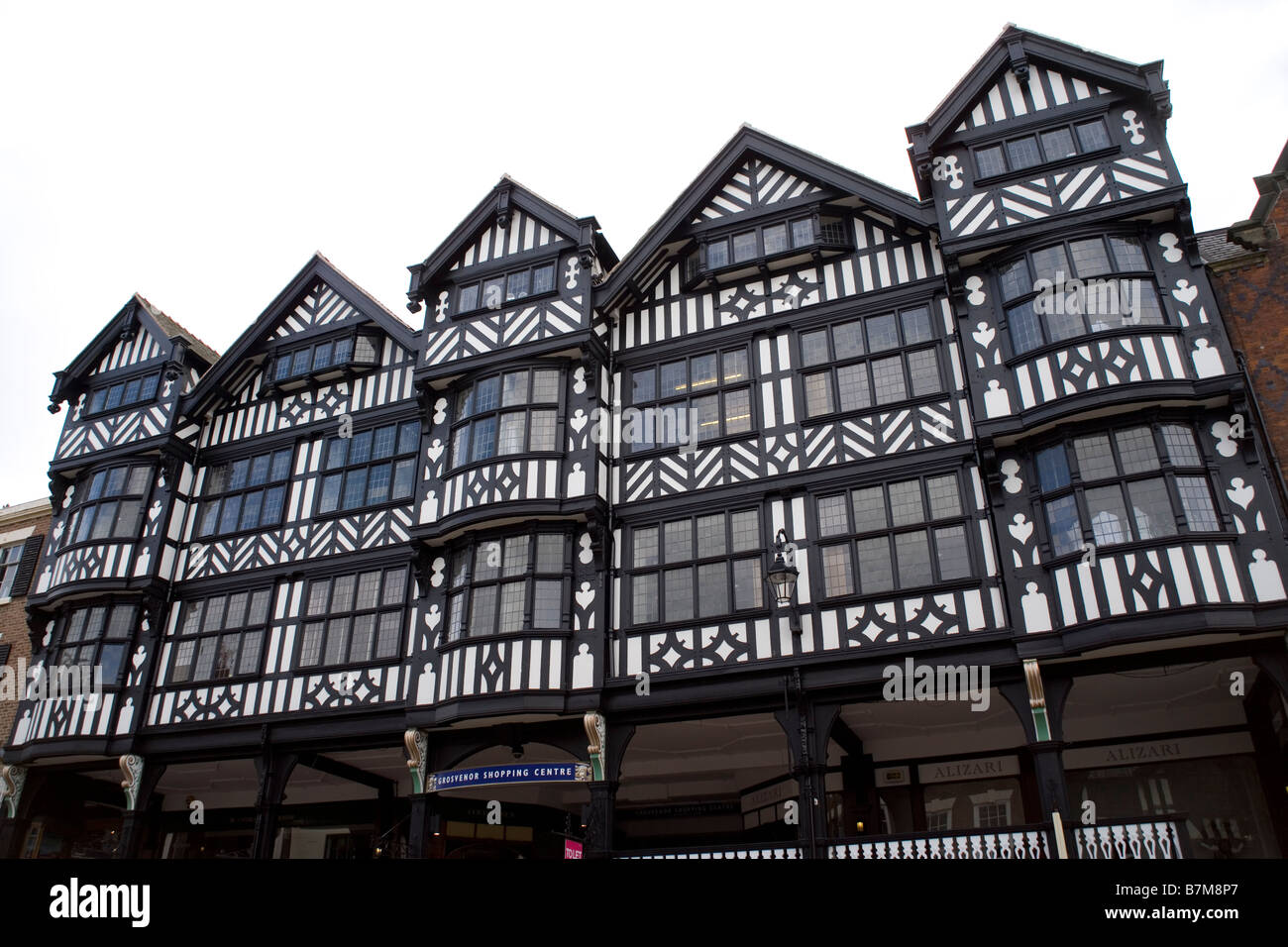 Old Half Timbered building used as the Grosvenor Shopping centre in th ...