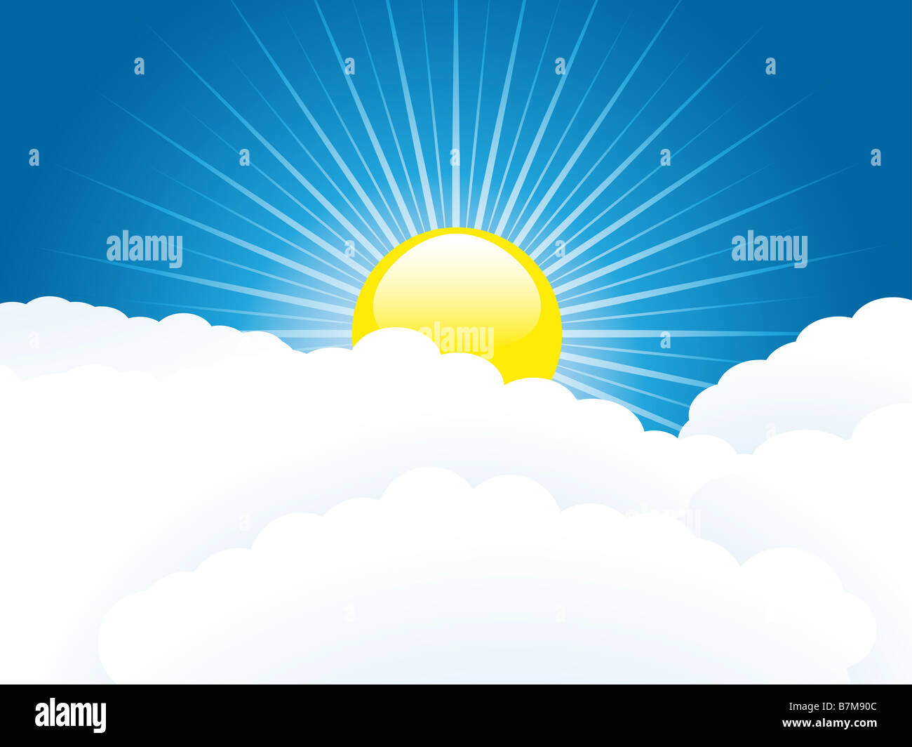 skyscape background with fluffy clouds in a perfect blue sky Stock ...