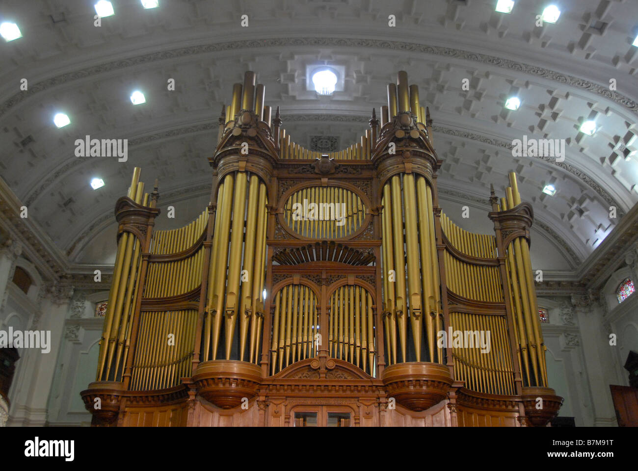 Huge pipe organ in the Town Hall of Pietermaritzburg, capital of ...