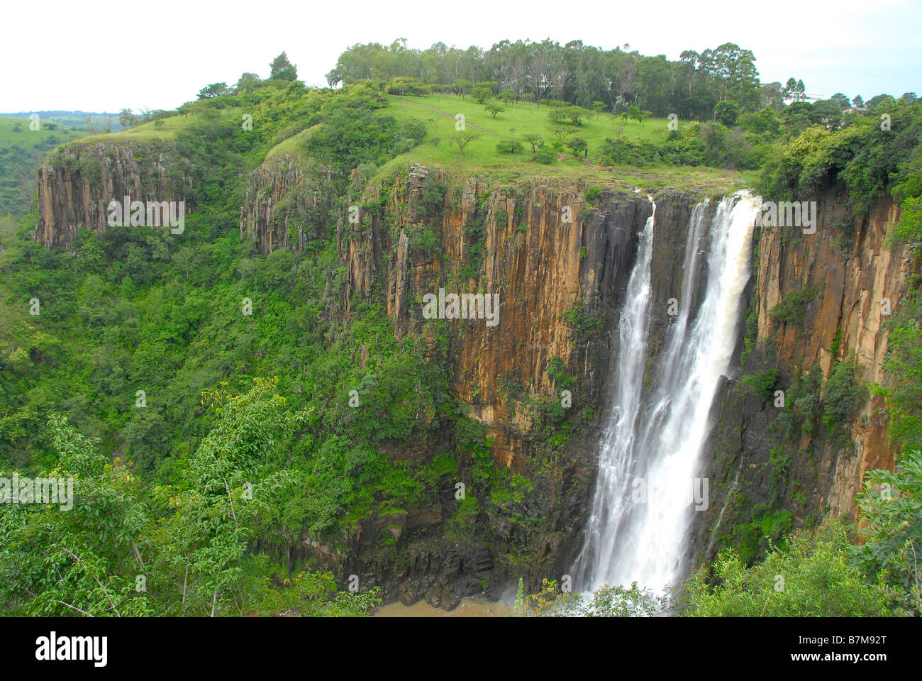 Horizontal shot of Howick Falls in the Natal Midlands, South Africa ...