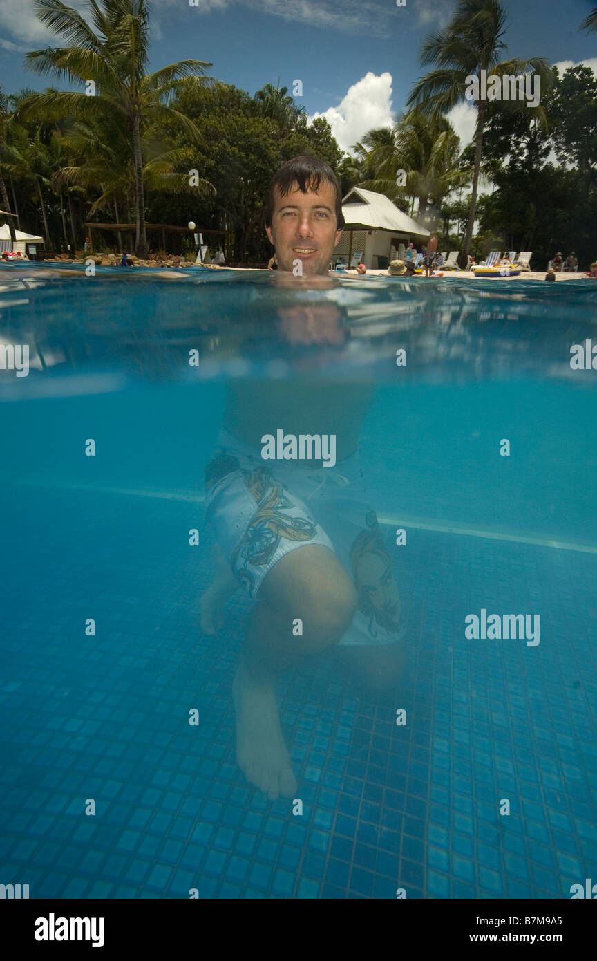 man in swimming pool Stock Photo - Alamy