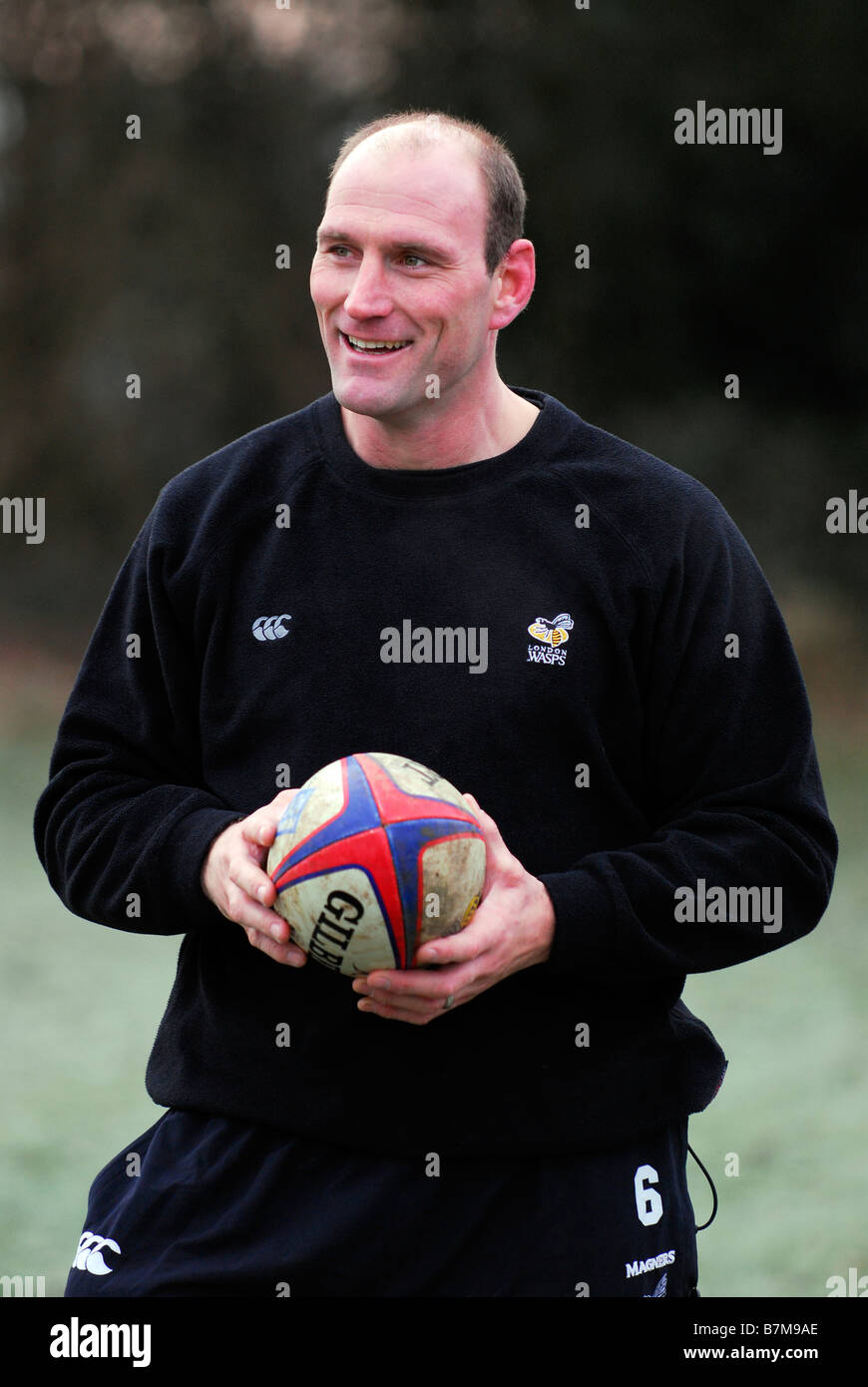 Former Wasps and England rugby star Lawrence Dallaglio at a training ...