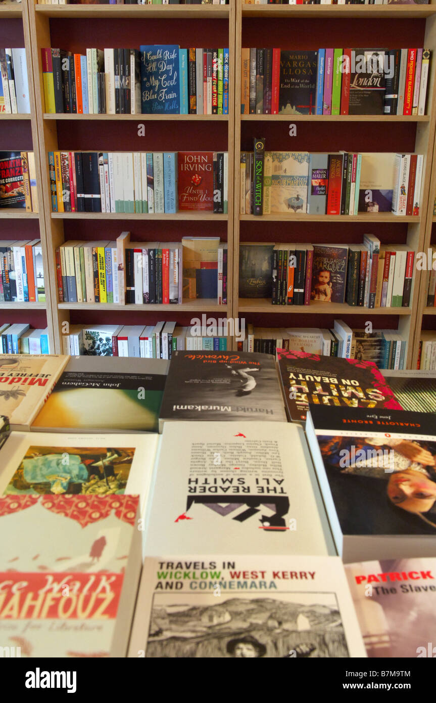 A display of books in a bookshop where potential customers can browse ...