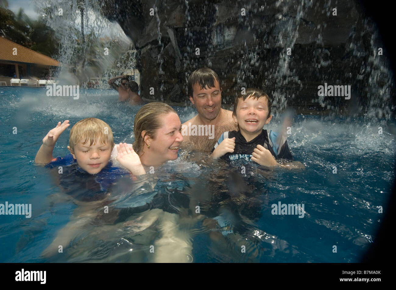 Swimming pool water feature hi-res stock photography and images - Alamy