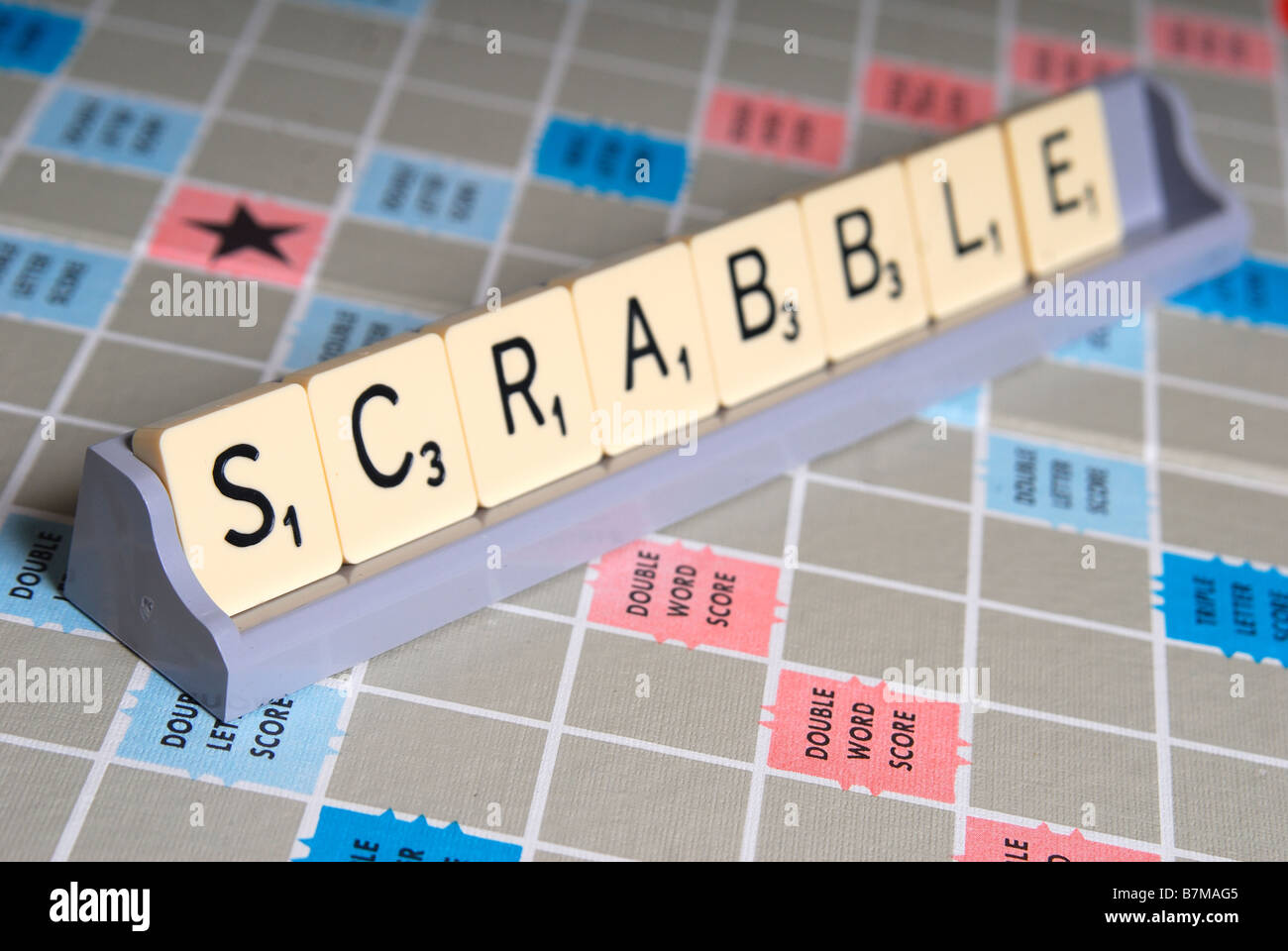 Scrabble Board Game Stock Photo - Alamy