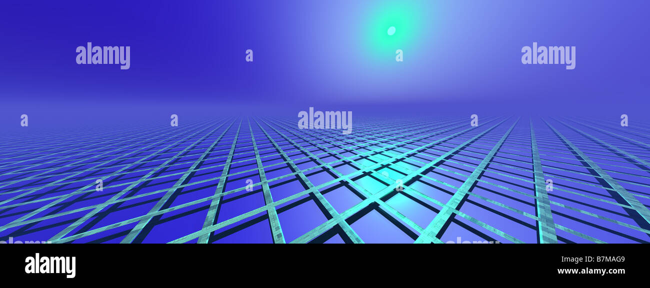 Futuristic Science Fiction Panorama scene scenes Stock Photo - Alamy