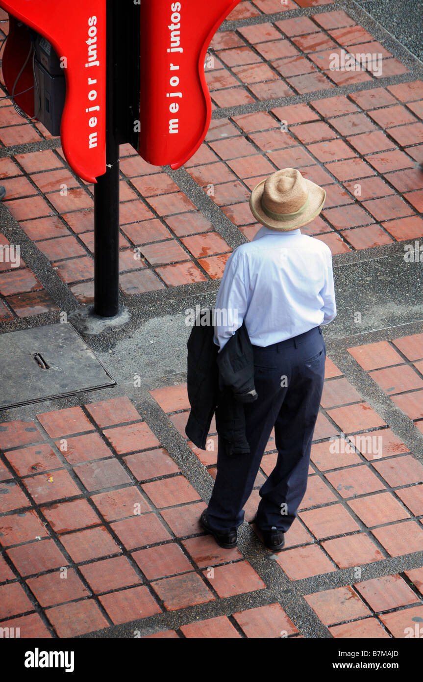 A man waits in Medellin, Columbia Stock Photo - Alamy
