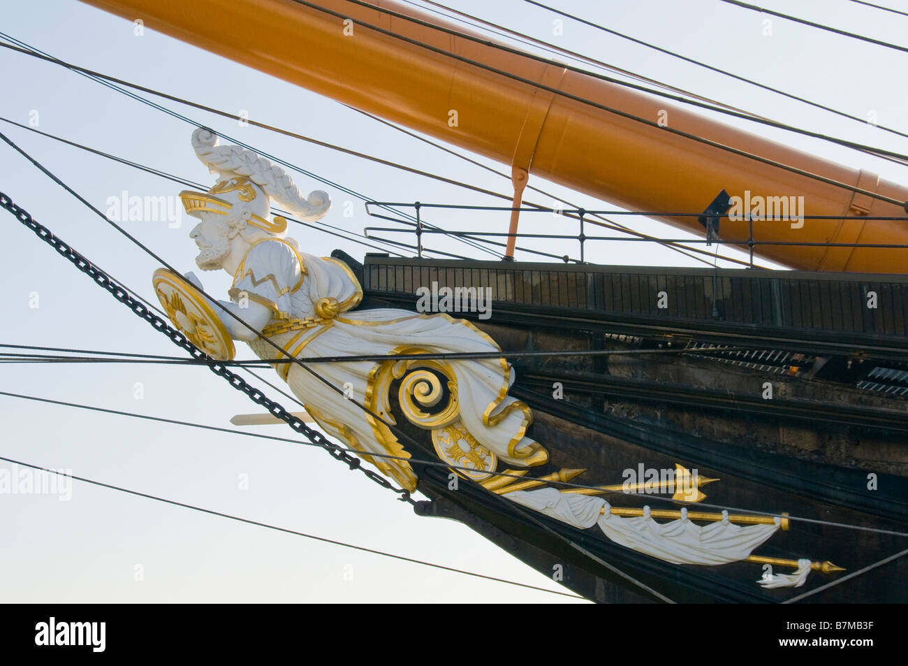 Figurehead on the iron warship HMS Warrior Stock Photo - Alamy