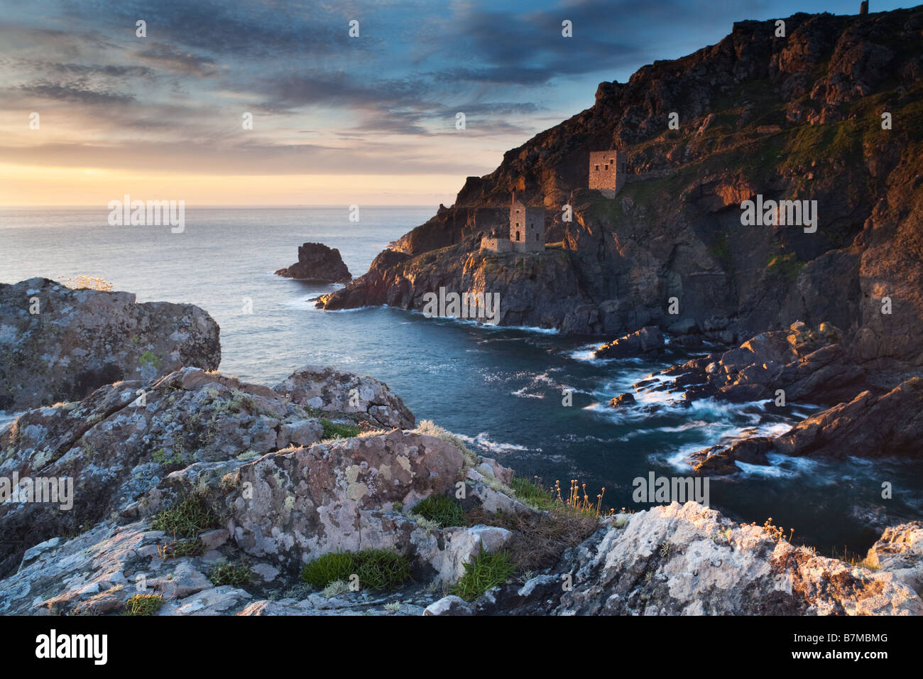 Botallack Tin Mines Cornish Coast Cornwall England UK Stock Photo - Alamy