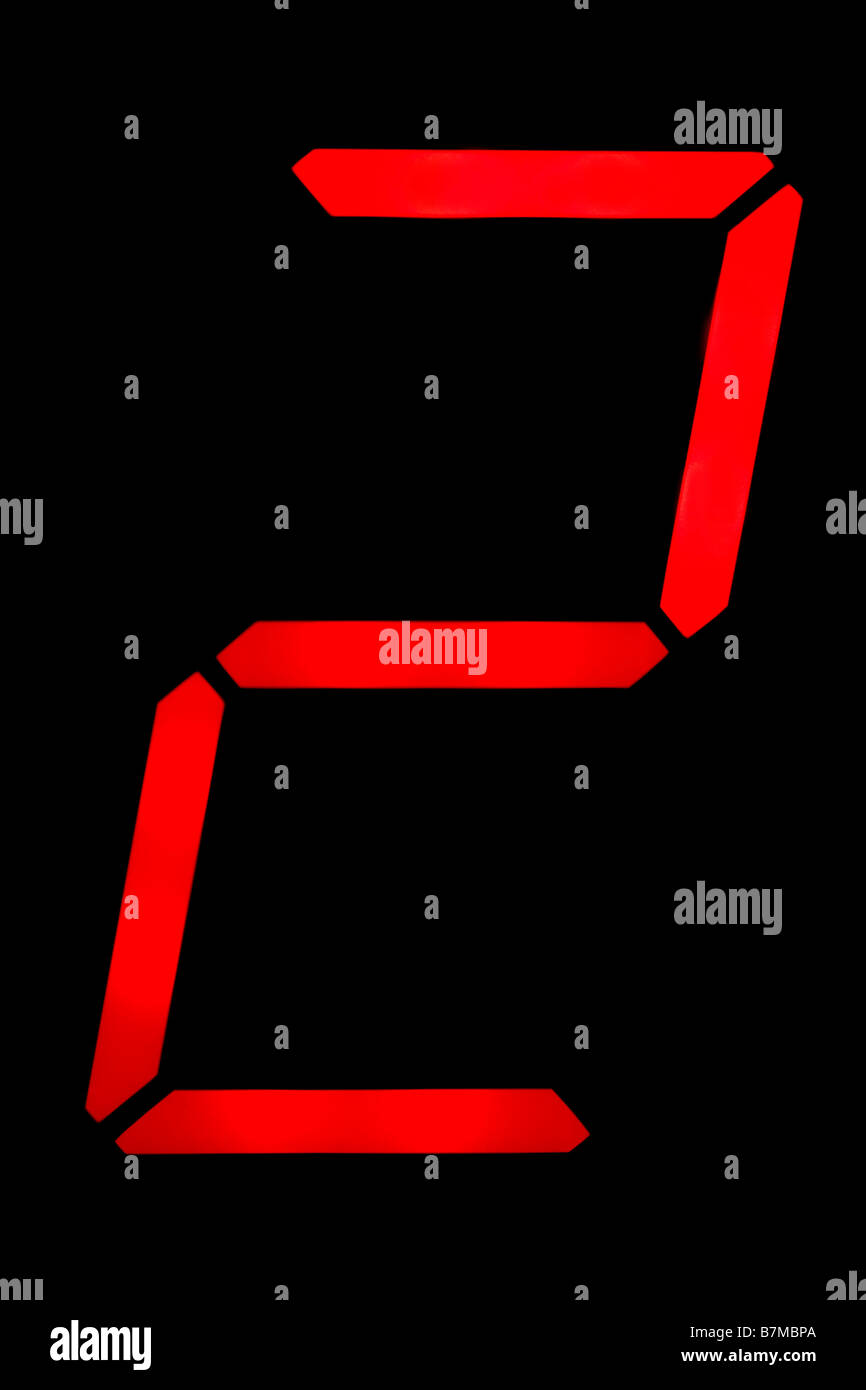 Number two lcd figure 2 Stock Photo - Alamy