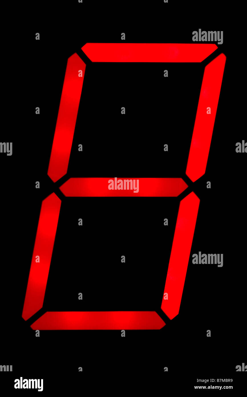 Number eight lcd figure 8 Stock Photo - Alamy