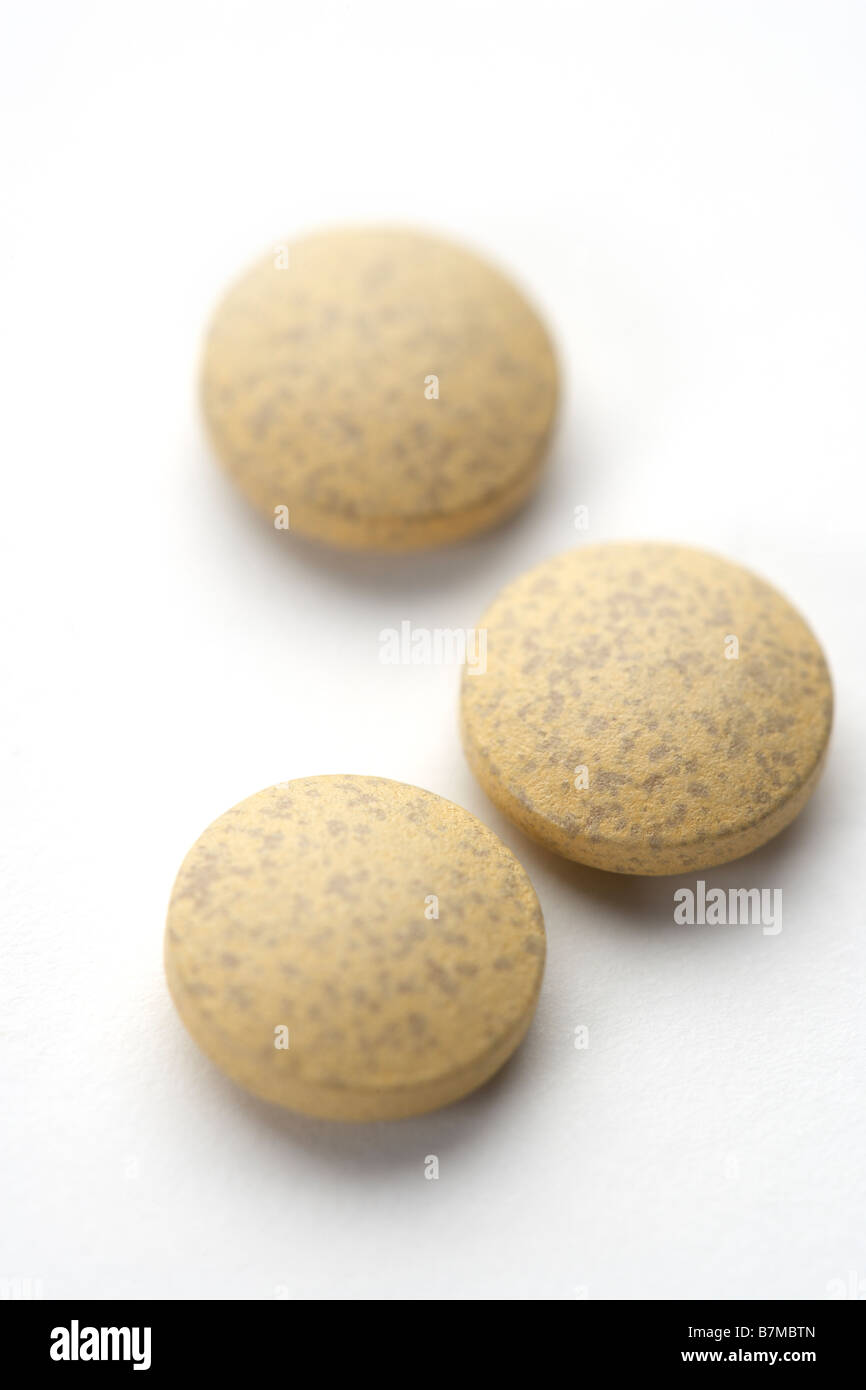 Three multivitamin tablets Stock Photo - Alamy