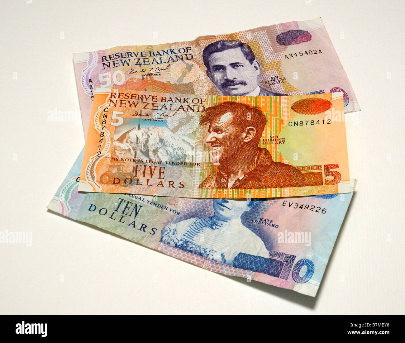 New Zealand Bank Notes Stock Photo - Alamy