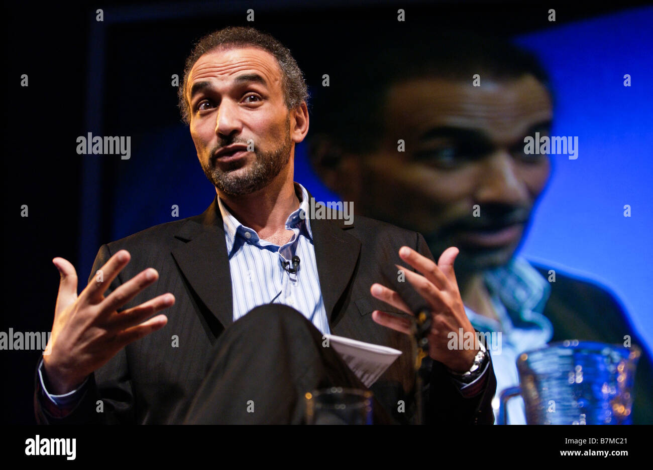 Tariq Said Ramadan Swiss Muslim academic and Theologian pictured at Hay ...