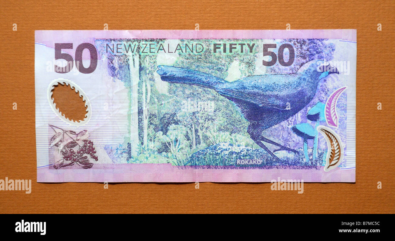 New Zealand 50 Fifty Dollar Bank Note Stock Photo - Alamy