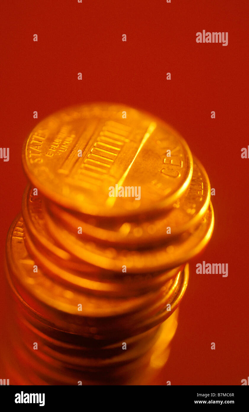 Dollar Cents Us American Currency Stock Photo Alamy