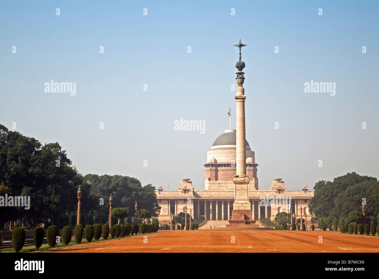 Rashtrapati Bhavan the Indian presidents palace in New Delhi with the ...