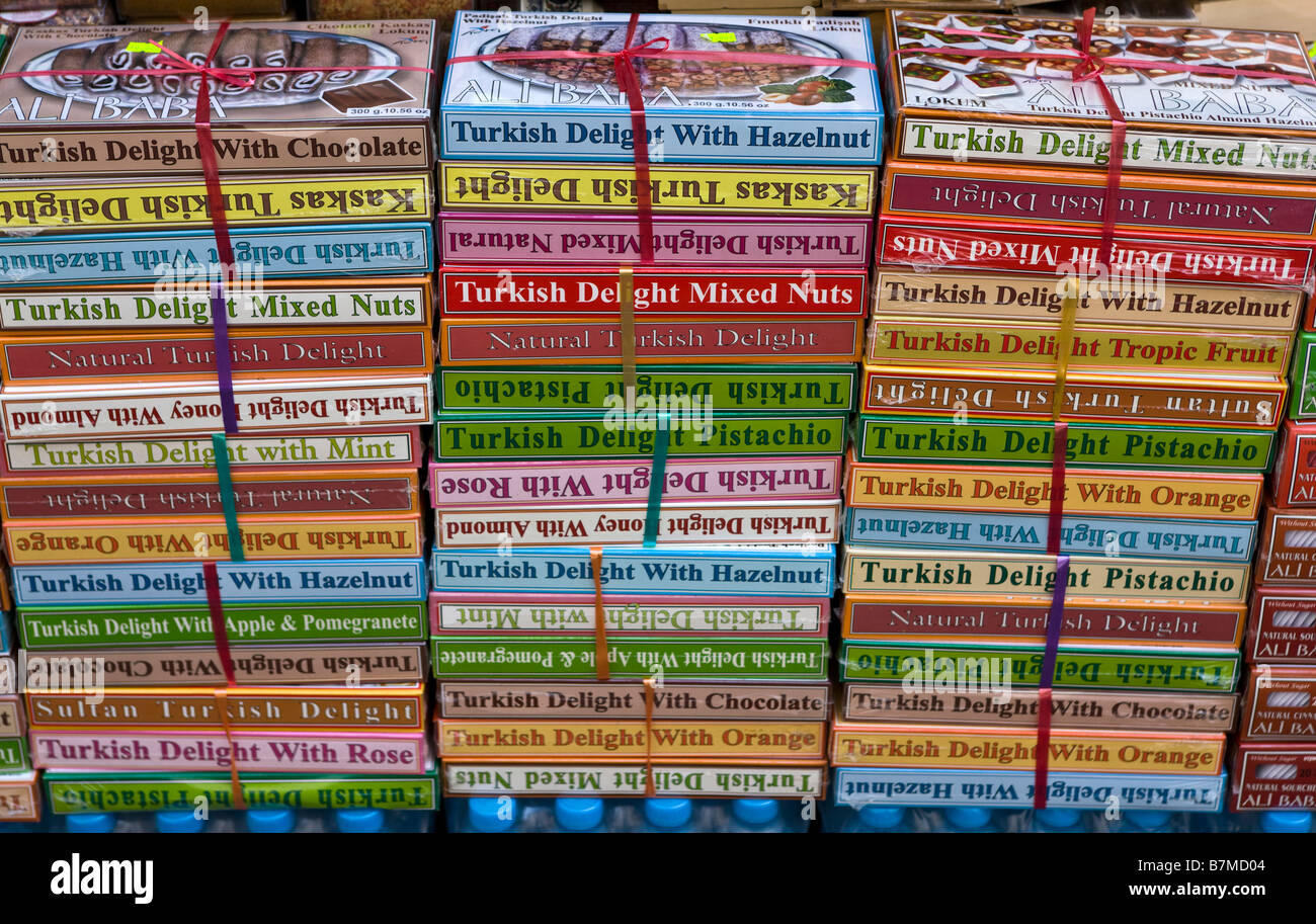 Turkish Delight Display Istanbul Turkey Stock Photo - Alamy