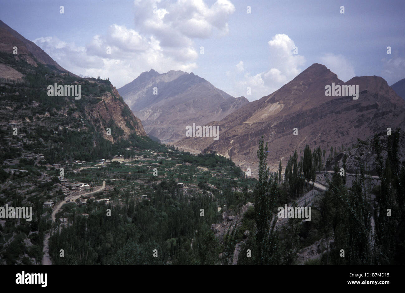 Karimabad Hunza view north Northern Areas Pakistan Stock Photo - Alamy