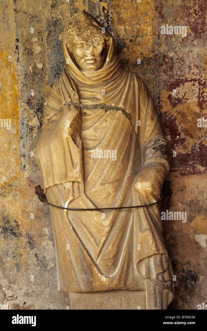 Statue at Terme Stabiane or Stabian Baths in Pompeii Italy Stock Photo ...