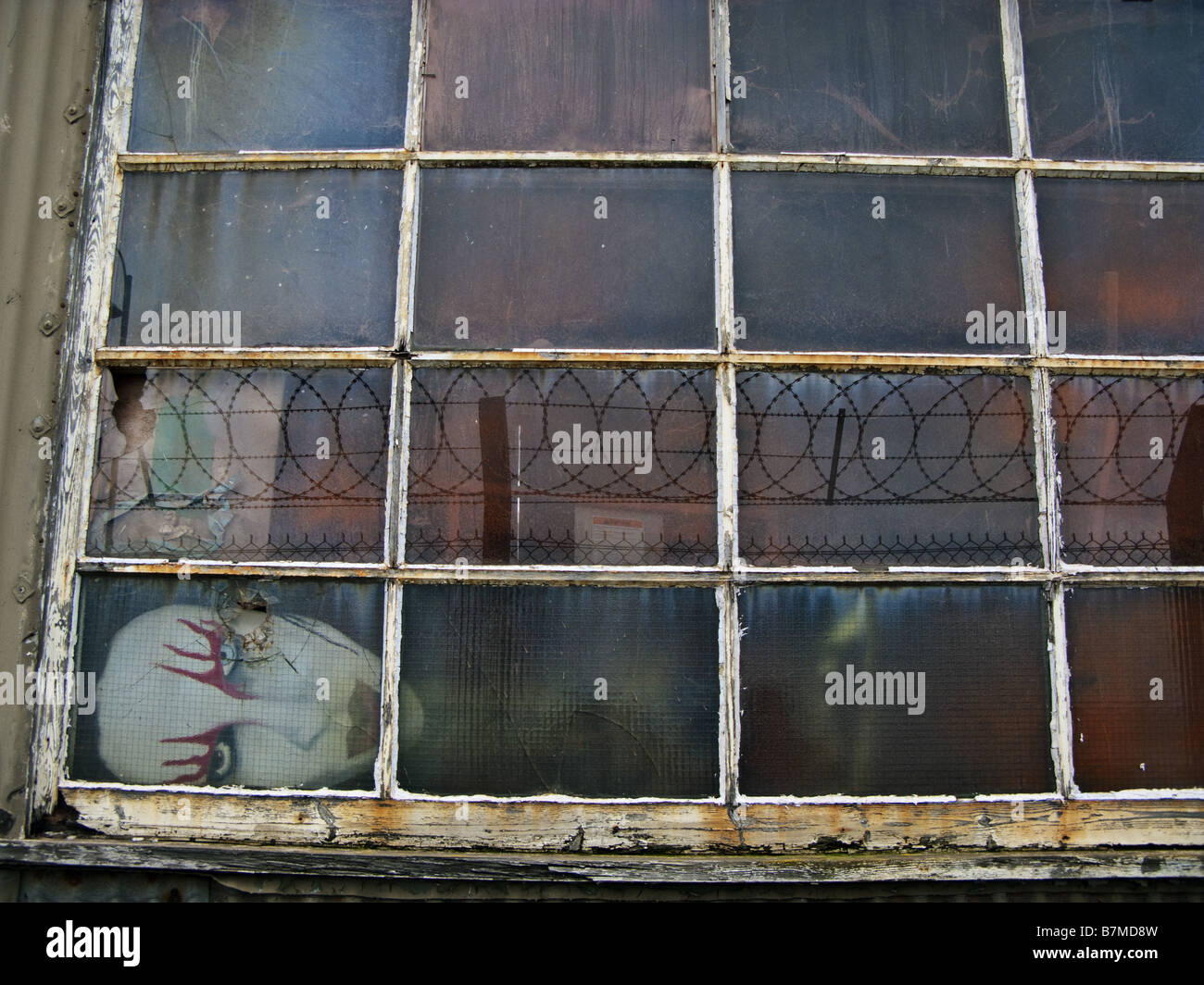 Face in window Stock Photo - Alamy