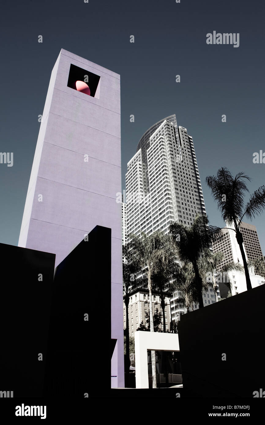 Bell Tower in Pershing Square Downtown Los Angeles California USA Stock ...