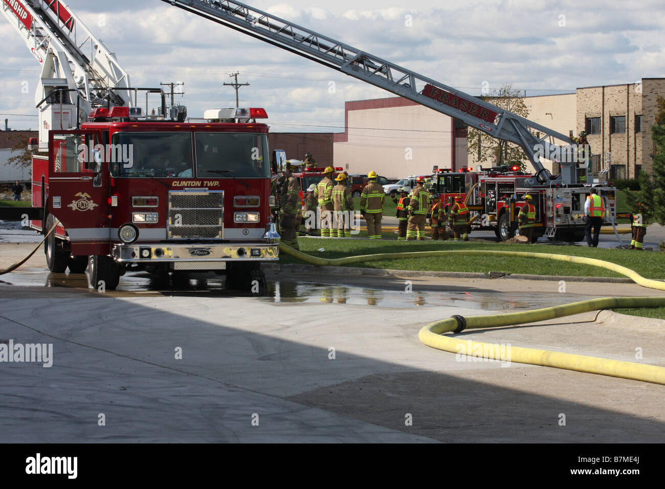 A fire engine from the Clinton Township Fire Department Stock Photo - Alamy