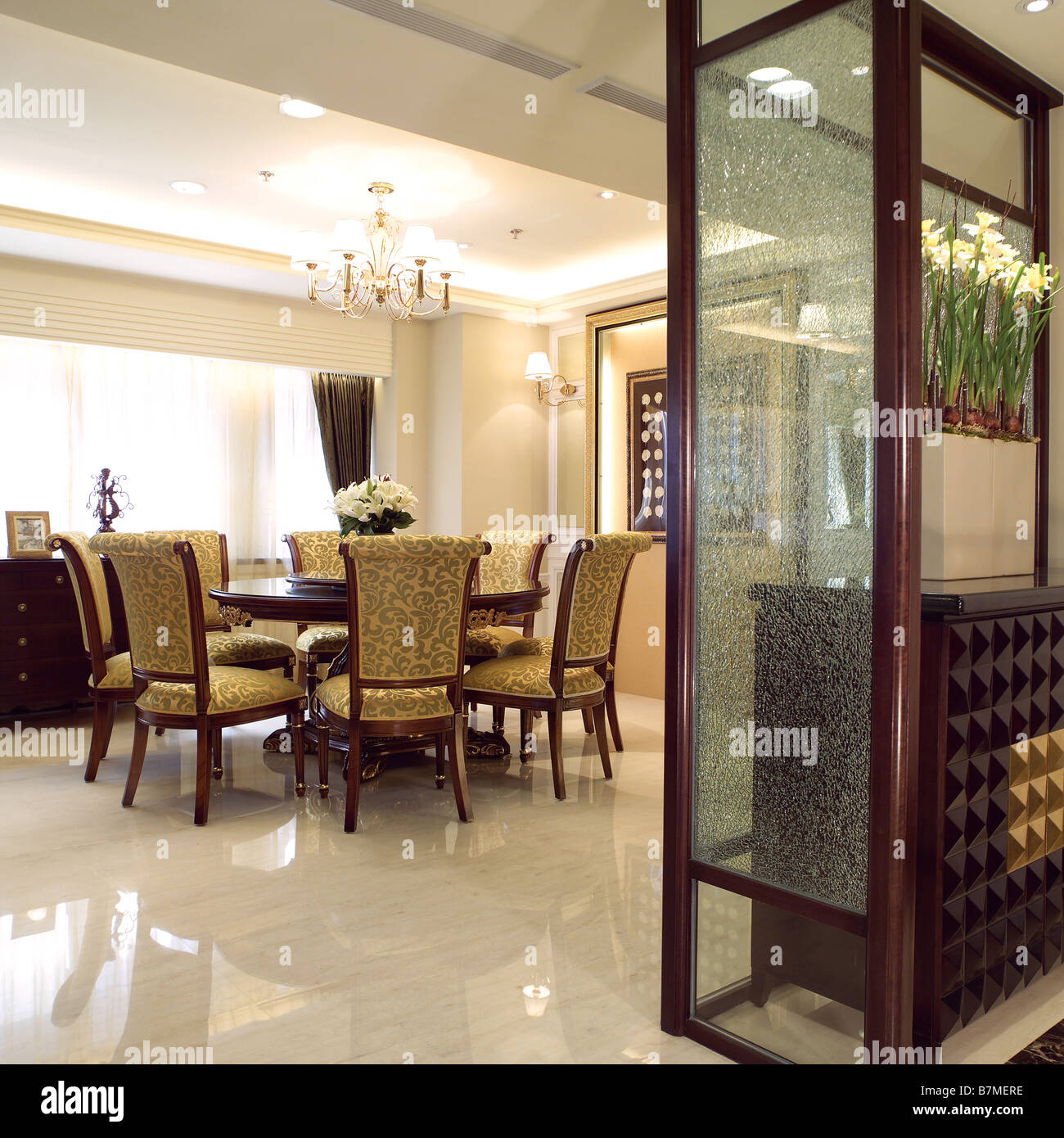 Entrance of dining room Stock Photo - Alamy