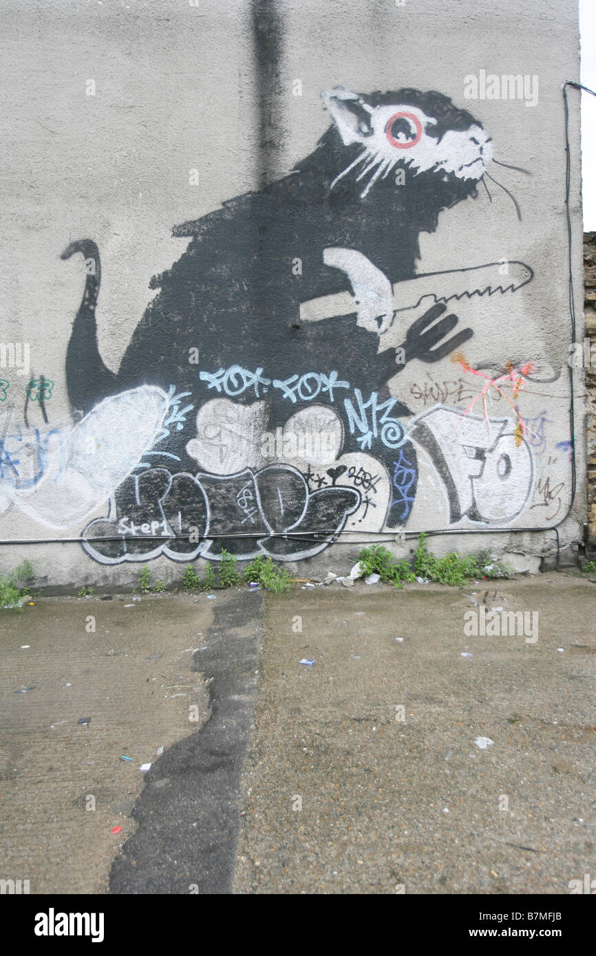 Banksy stencil graffiti bristol hi-res stock photography and images - Alamy
