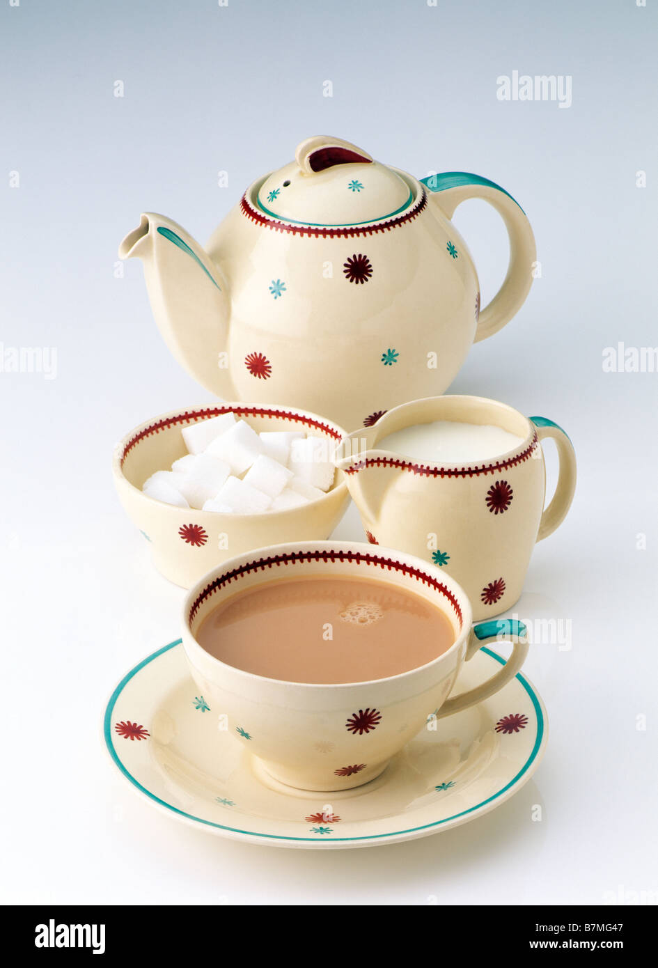 Claris Cliff tea set Stock Photo - Alamy
