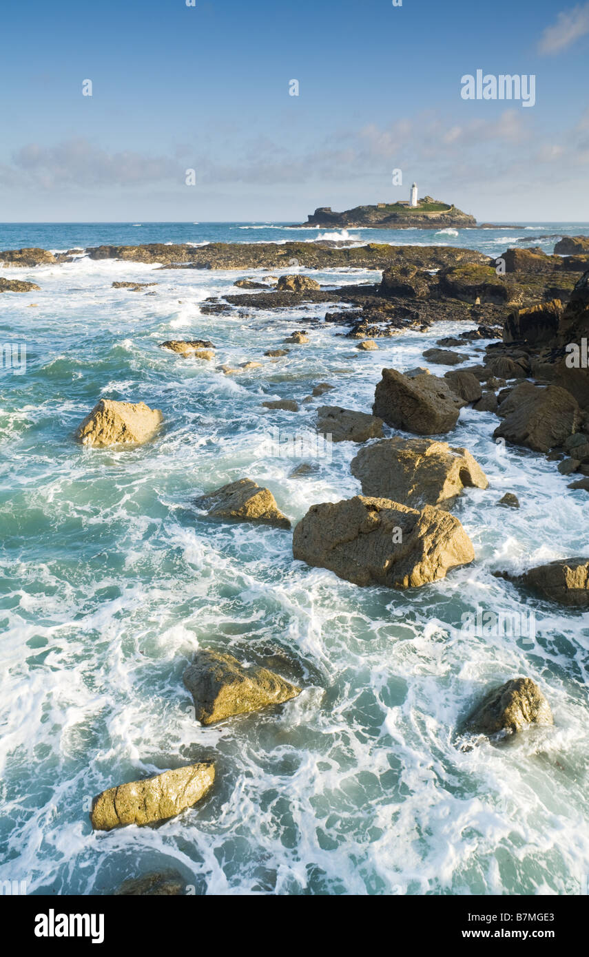 Godrevy lighthouse Cornwall England UK Stock Photo - Alamy