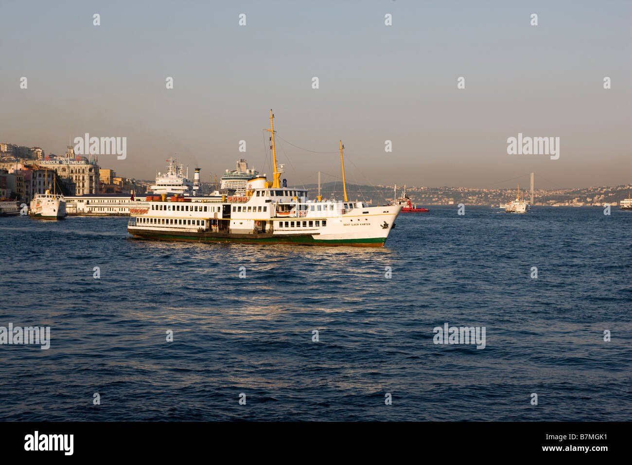 Passenger Ferry Crossing Istanbul Turkey Stock Photo - Alamy
